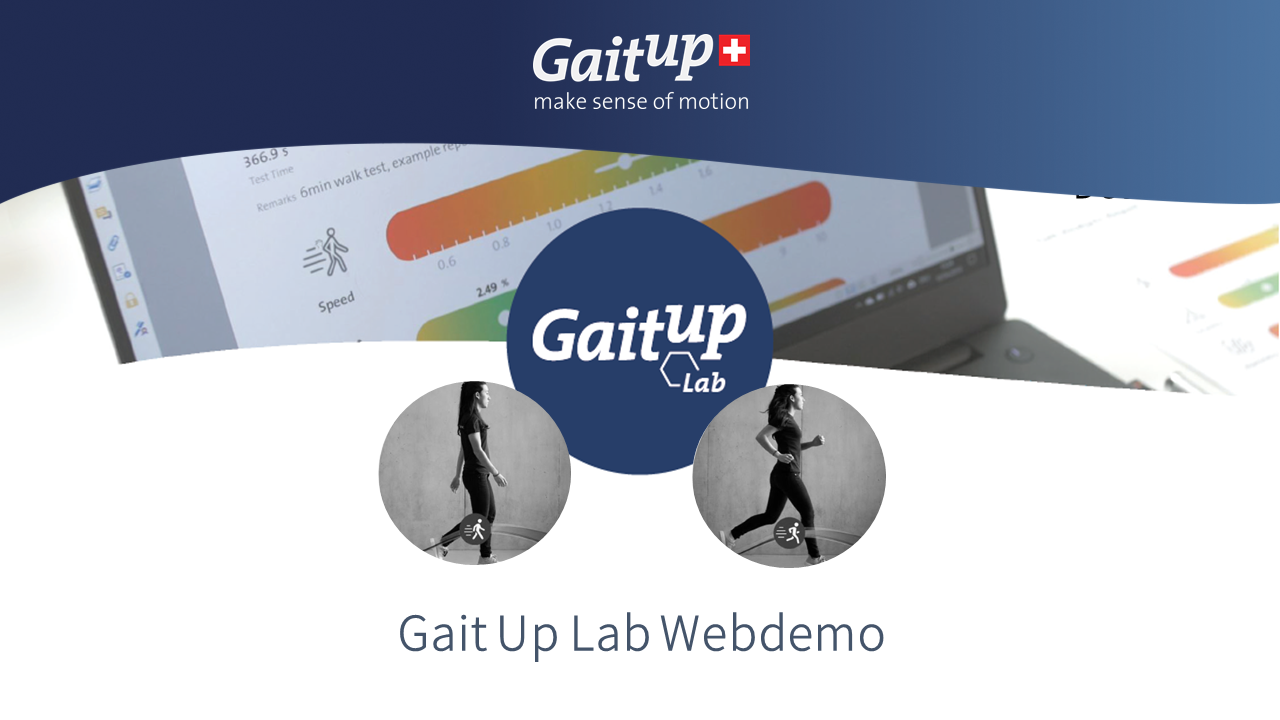 Gait Up Lab Webdemo is available on video - physilog | Digital motion ...
